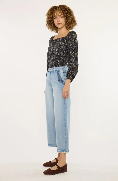 KANCAN Lorinne High Rise Crop Wide Leg Jeans