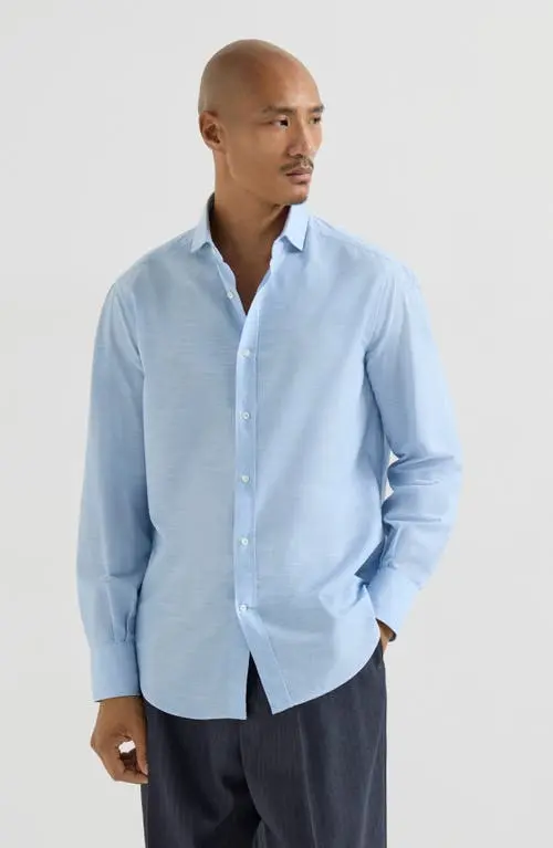 Brunello Cucinelli Oxford Shirt - Azure