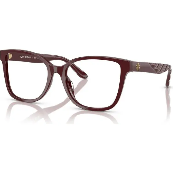 Tory Burch 55mm Oval Eyeglasses - Red
