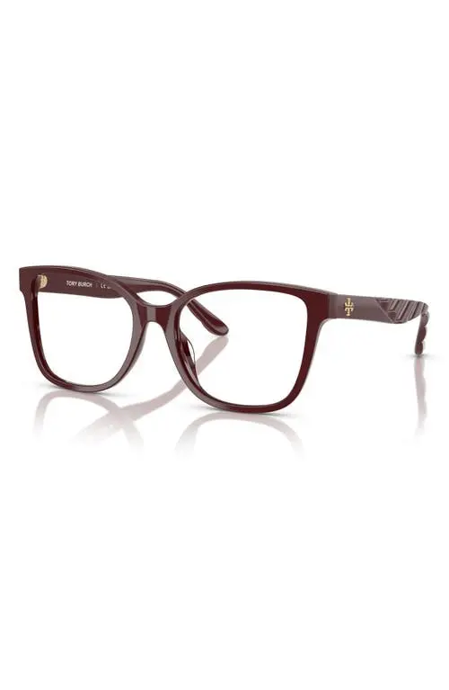 Tory Burch 55mm Oval Optical Glasses - Red