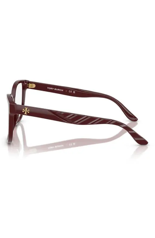 Tory Burch 55mm Oval Optical Glasses - Red