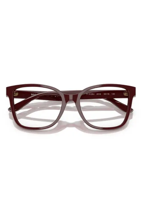 Tory Burch 55mm Oval Optical Glasses - Red