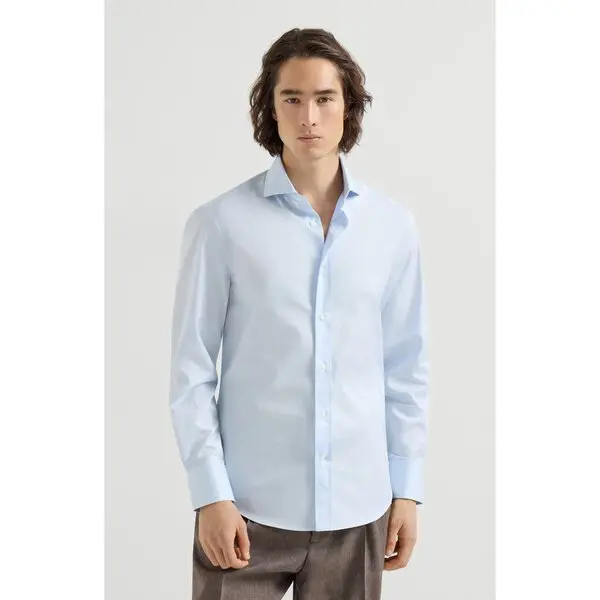 Brunello Cucinelli Twill Shirt - Azure