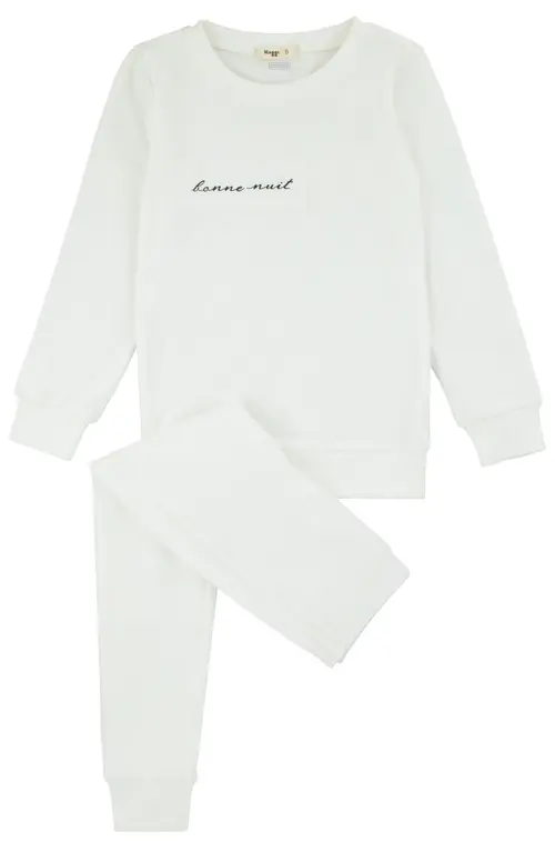 NOGGIWEAR Velour Patch Loungewear Set - White