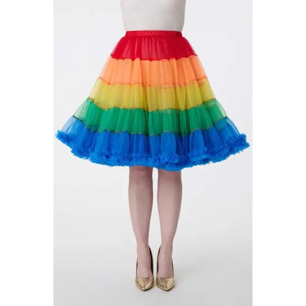 Unique Vintage Stripe Ruffled Petticoat Crinoline