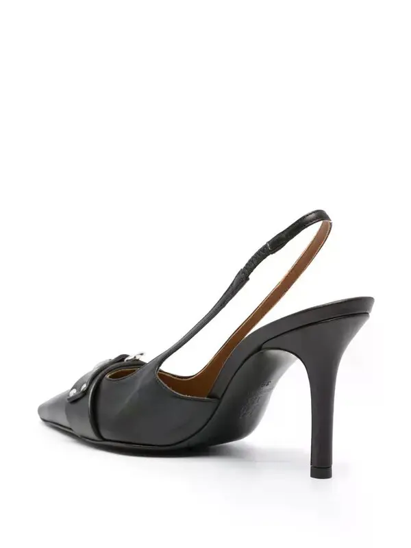 R13 95mm Slingback Leather Pumps