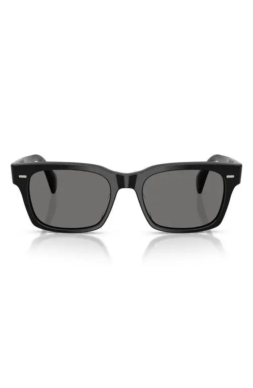Oliver Spencer Ryce 54mm Polarized Square Sunglasses - Black/polar Grey