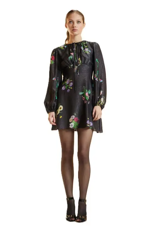 Cynthia Rowley Printed Lurex Mini Dress