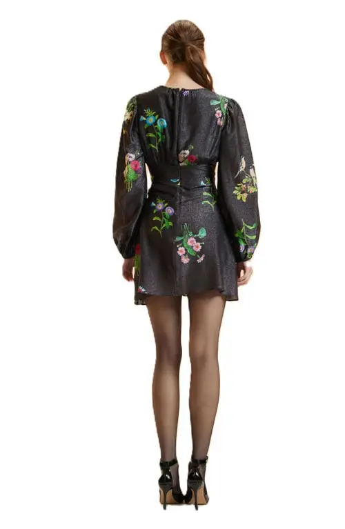 Cynthia Rowley Printed Lurex Mini Dress