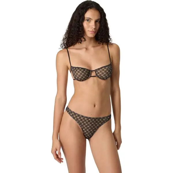 Missoni Balconette Bikini With Spiderweb Motif - Brown