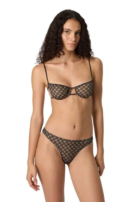 Missoni Balconette Bikini With Spiderweb Motif - Brown