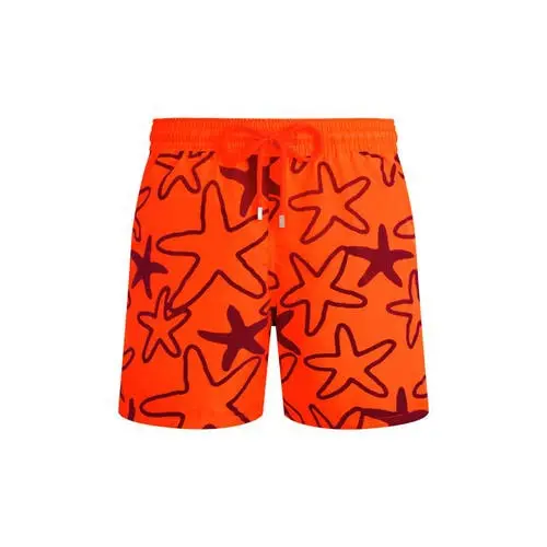 Vilebrequin Flocked Starlettes Swim Shorts - Fluo Fire