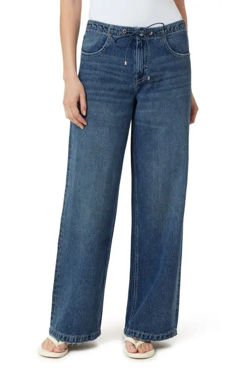 Habitual Lia Drawstring Wide Leg Jeans - Storm
