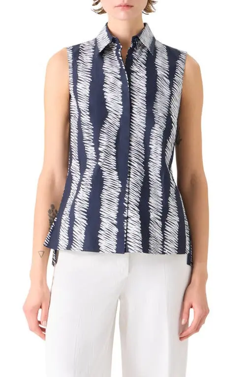 Akris Scribble Wave Print Shirt