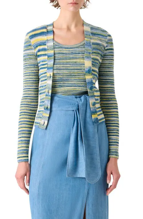 Akris Space Dye Merino Wool Cardigan