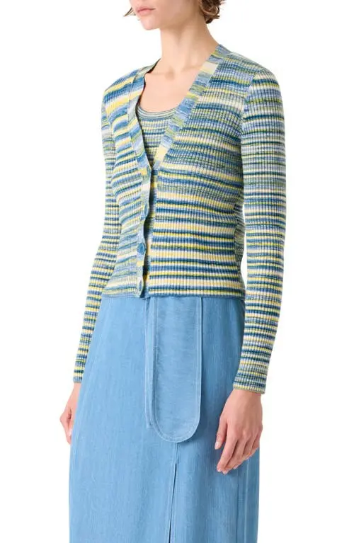 Akris Space Dye Merino Wool Cardigan