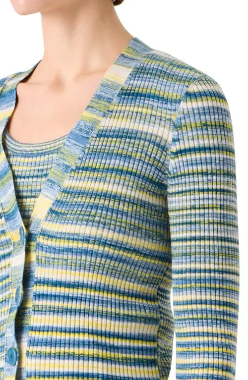 Akris Space Dye Merino Wool Cardigan