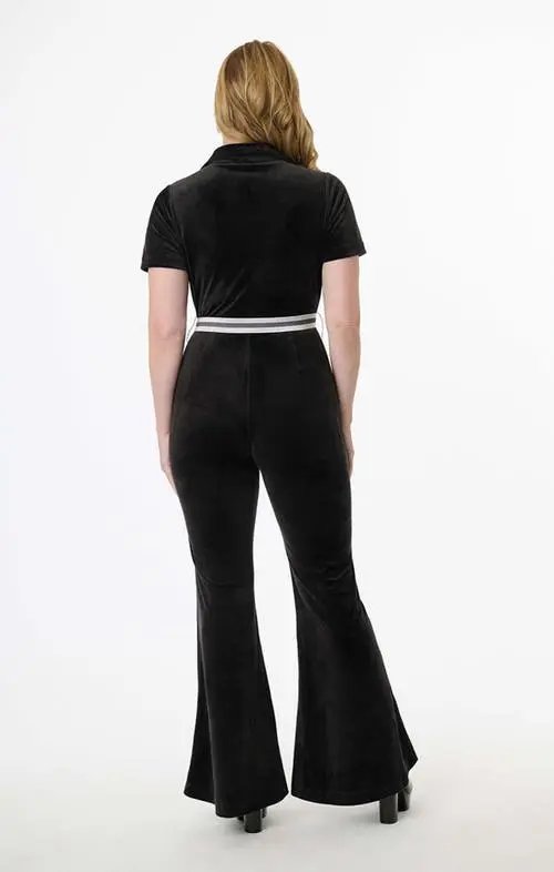 SMAK PARLOUR Belted Flare Jumpsuit