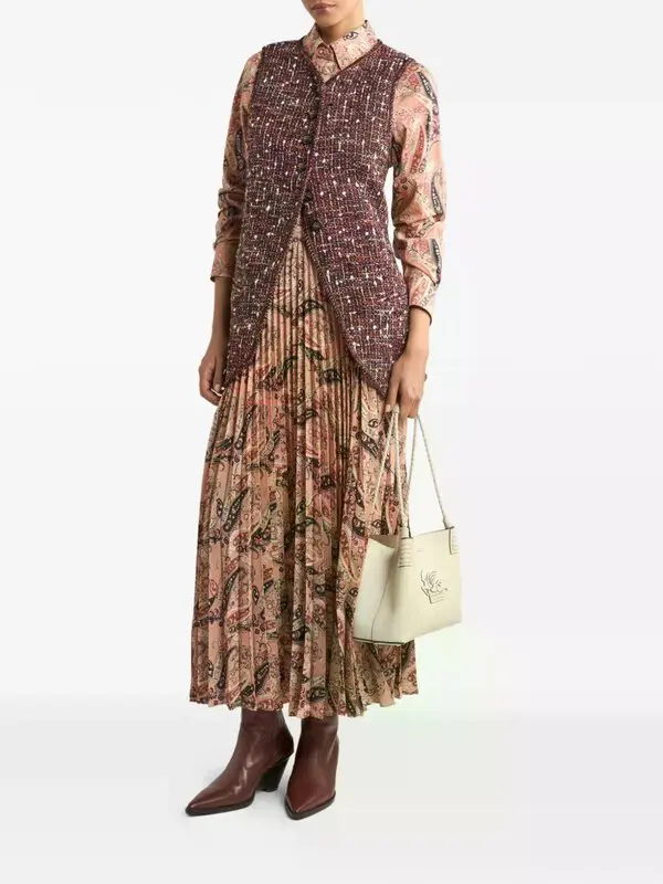 Etro Tweed Buttoned Waistcoat