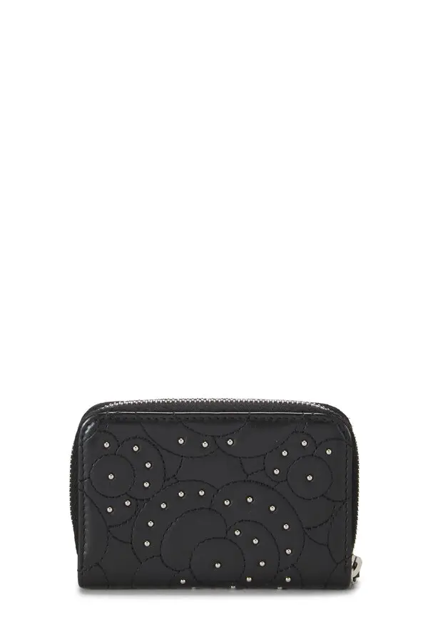 Chanel Studded Camellia Coin Purse
