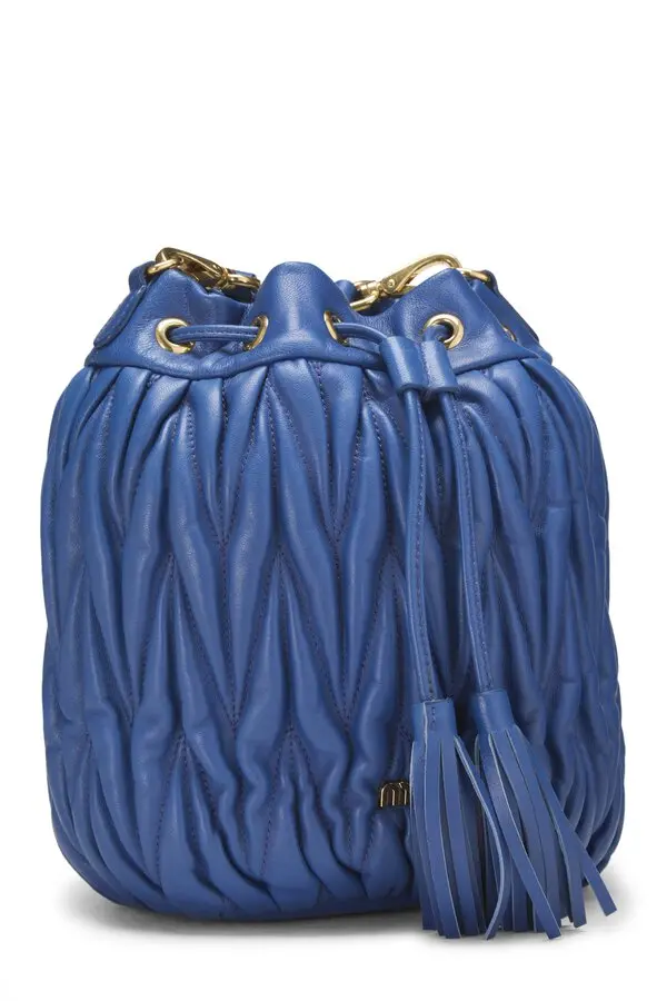 Miu Miu Nappa Leather Convertible Bucket Bag
