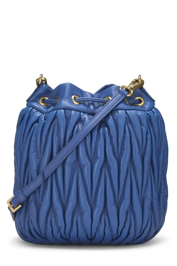Miu Miu Nappa Leather Convertible Bucket Bag