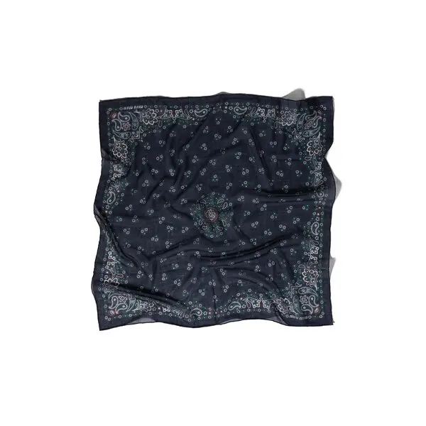 Miu Miu Printed Wool And Cashmere Scarf