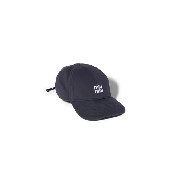 Miu Miu Denim Baseball Cap - Navy