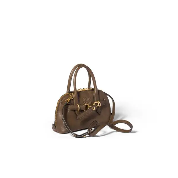 Miu Miu Aventure Nappa Leather Top-handle Bag - Tundra