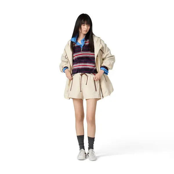 Miu Miu Technical Fabric Shorts - Vanilla