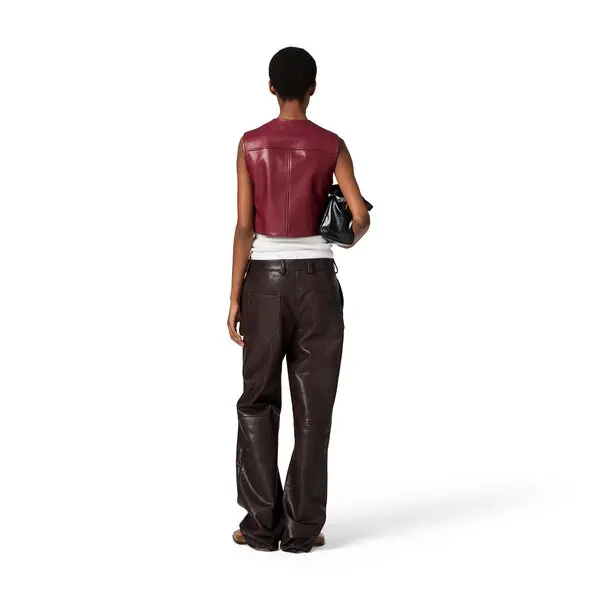 Miu Miu Leather Vest - Red Currant