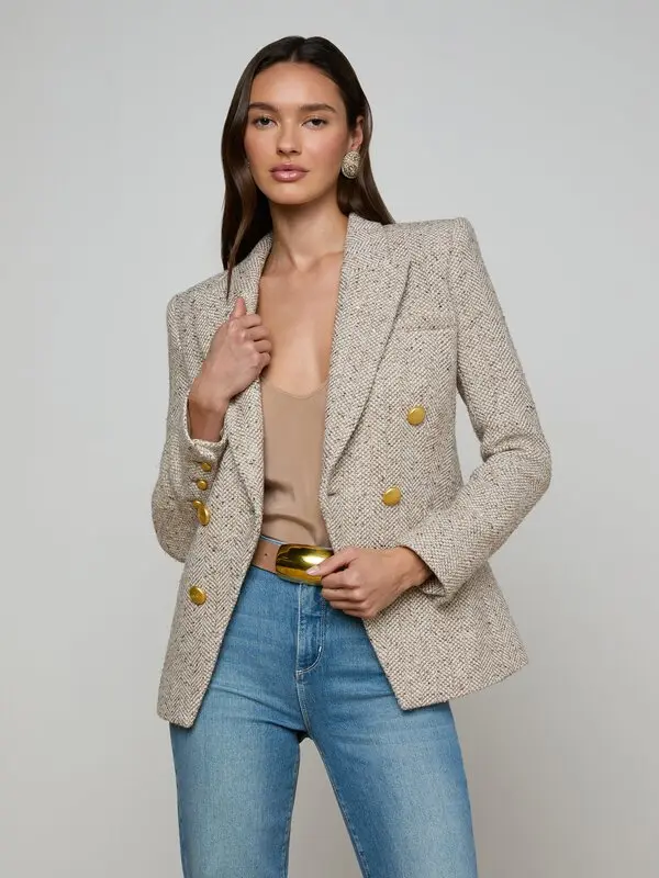 L'Agence Kyomi Tweed Blazer