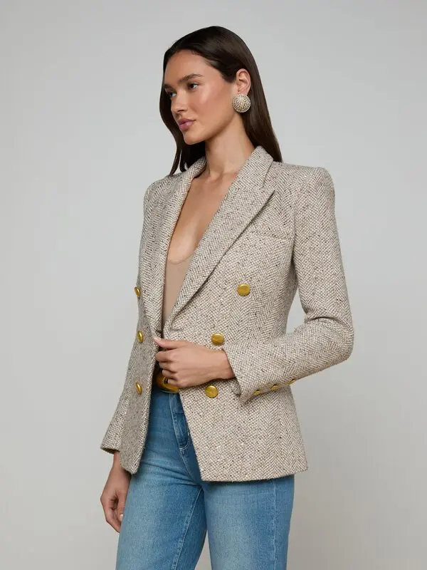 L'Agence Kyomi Tweed Blazer