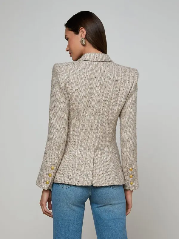L'Agence Kyomi Tweed Blazer