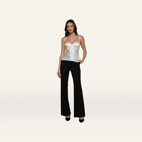 L'Agence Orlina Silk Camisole - White