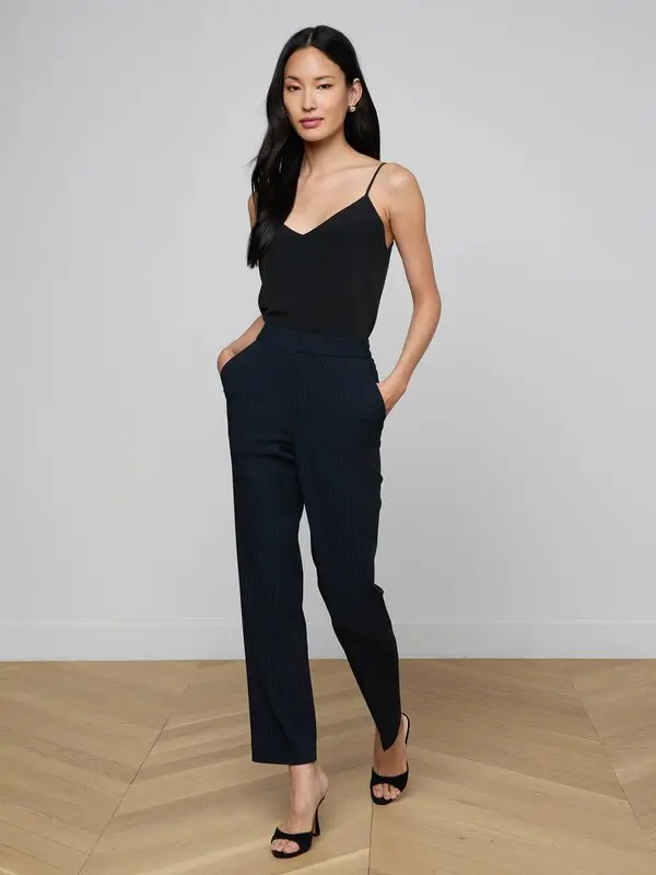 L'Agence Rebel Pinstriped Trouser