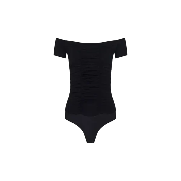 L'Agence Baliegh Ruched Bodysuit - Black