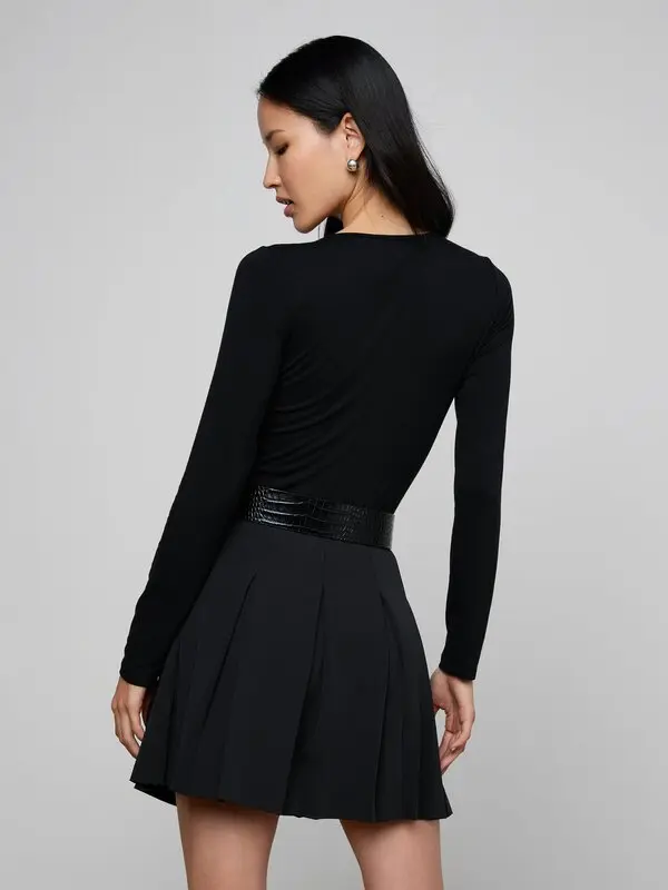 L'Agence Cassandra Ruched Bodysuit - Black