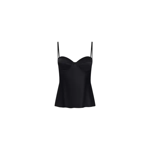 L'Agence Orlina Silk Camisole - Black