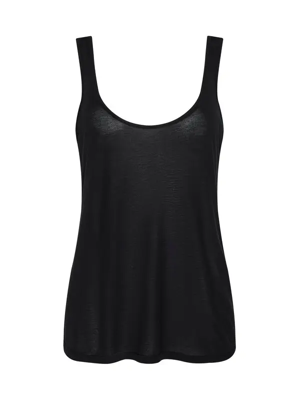 L'Agence Celia Scoopneck Tank Top - Black