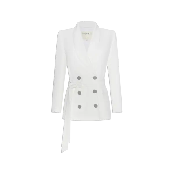 L'AGENCE Aven Wrap Blazer - Ivory