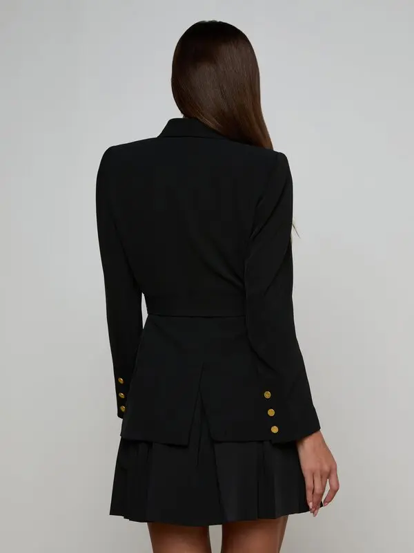 L'Agence Aven Wrap Blazer - Black