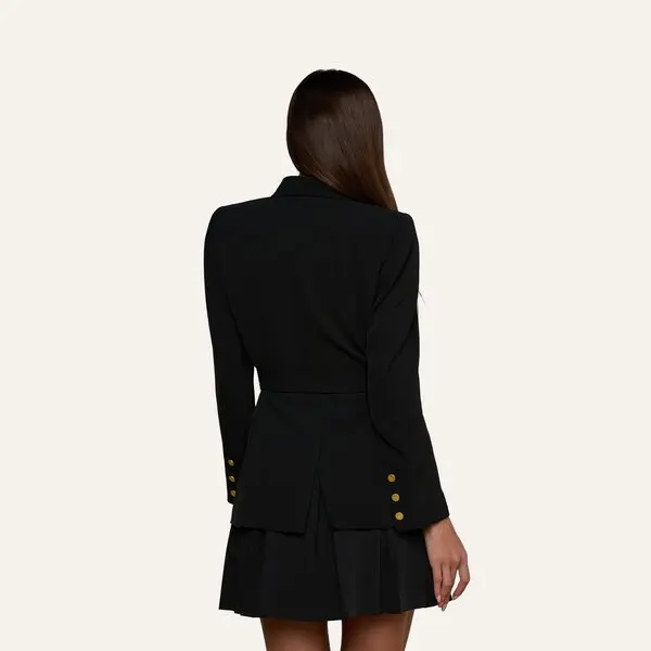 L'Agence Aven Wrap Blazer - Black