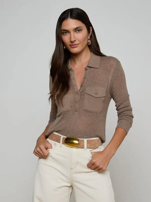 L'Agence Carine Buttoned Sweater
