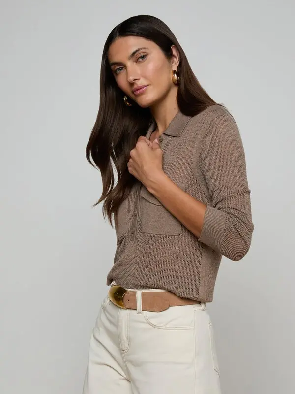 L'Agence Carine Knit Top - Mushroom