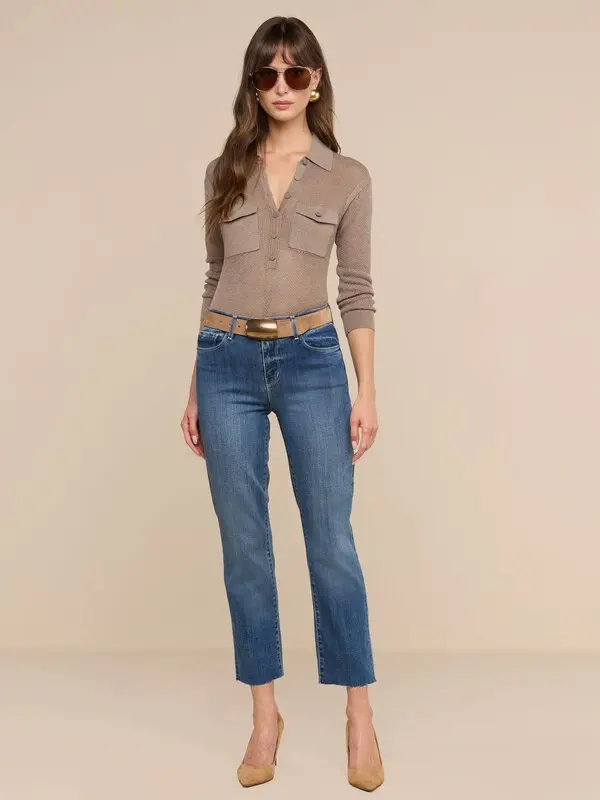 L'Agence Carine Knit Top - Mushroom