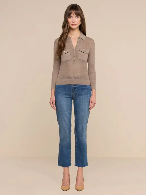 L'Agence Carine Knit Top - Mushroom
