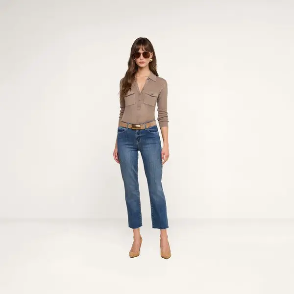 L'AGENCE Carine Knit Top - Mushroom
