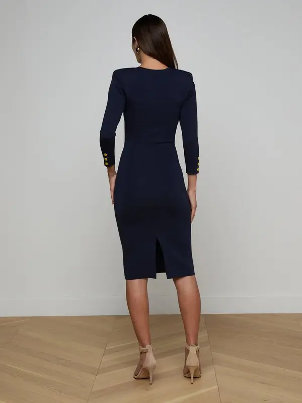L'Agence Mary Corset Midi Dress