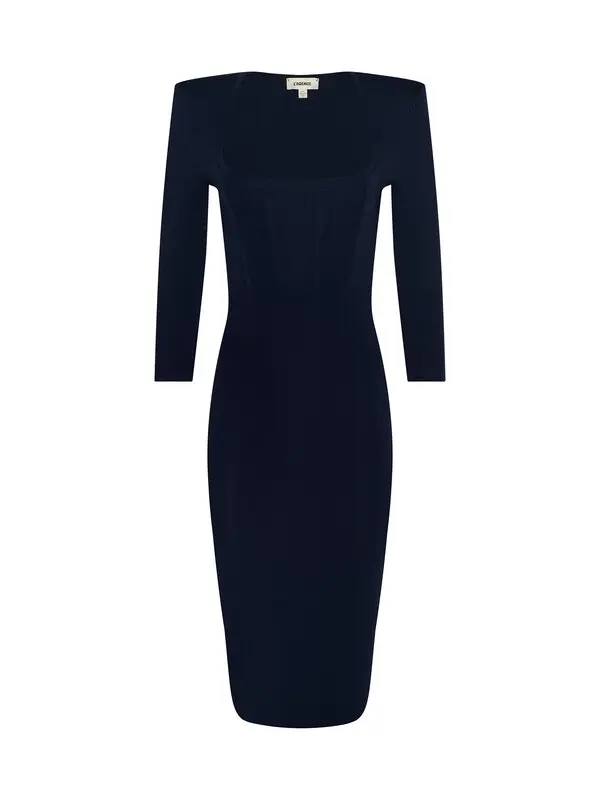 L'Agence Mary Corset Midi Dress